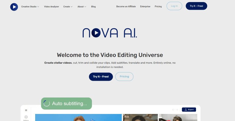 Nova AI | AI-Powered Video Content Utility Software